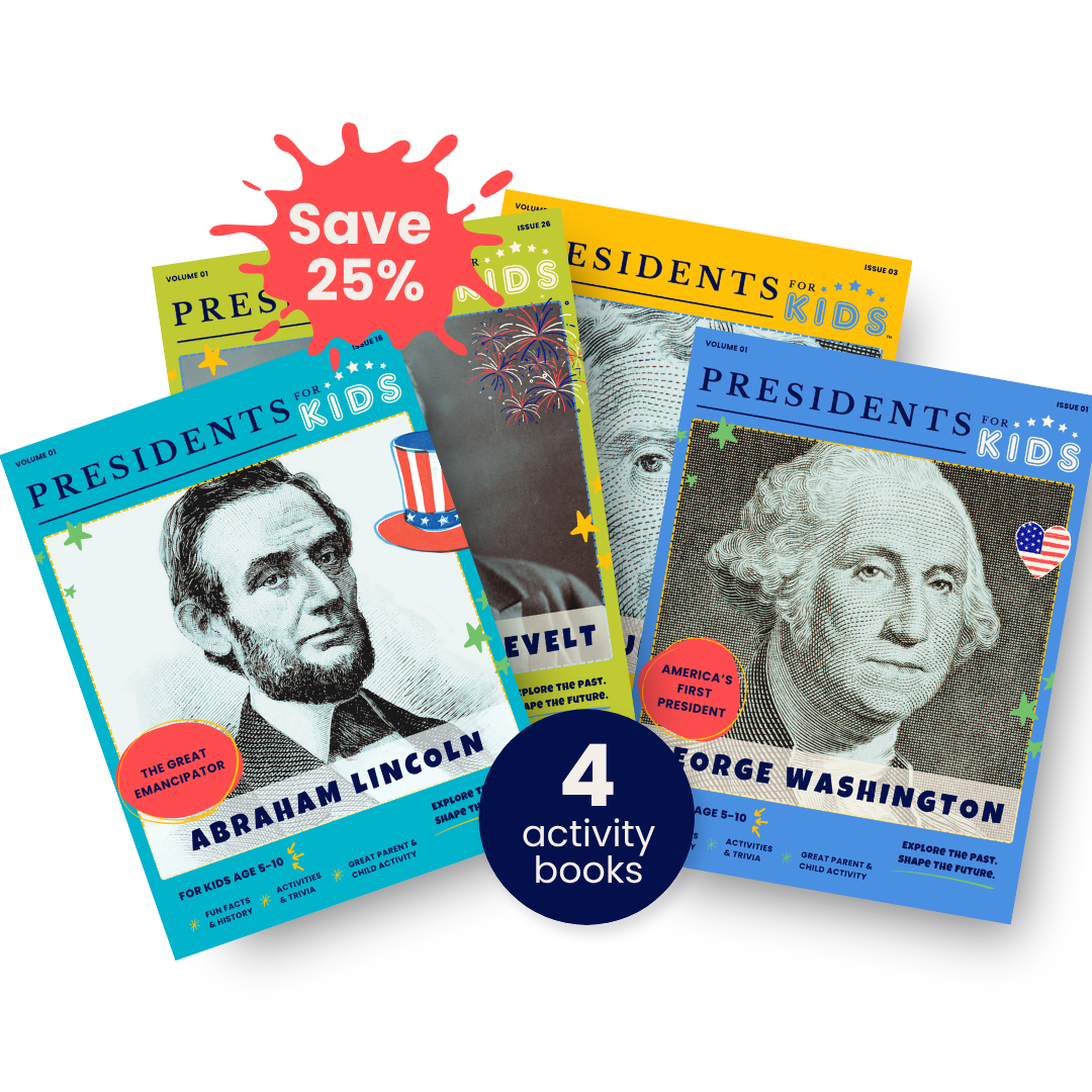 4 Activity Book Collectors Sets – Presidents For Kids