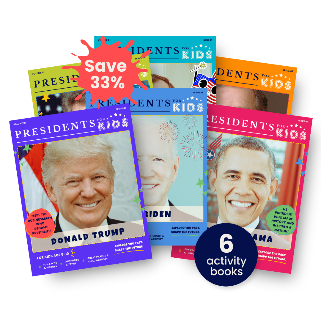 6 Activity Book Collectors Sets – Presidents For Kids