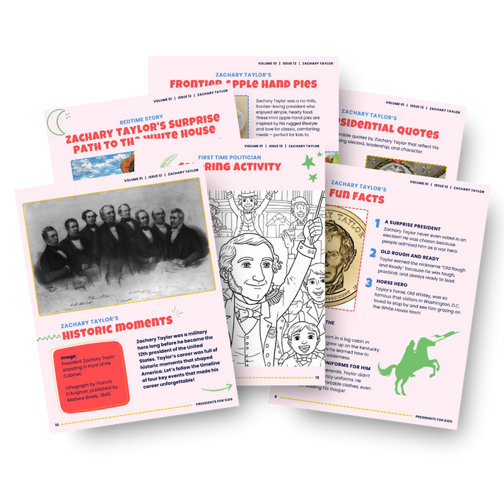 Zachary Taylor Activity Book for Kids (Ages 5-10) | Presidents For Kids ...