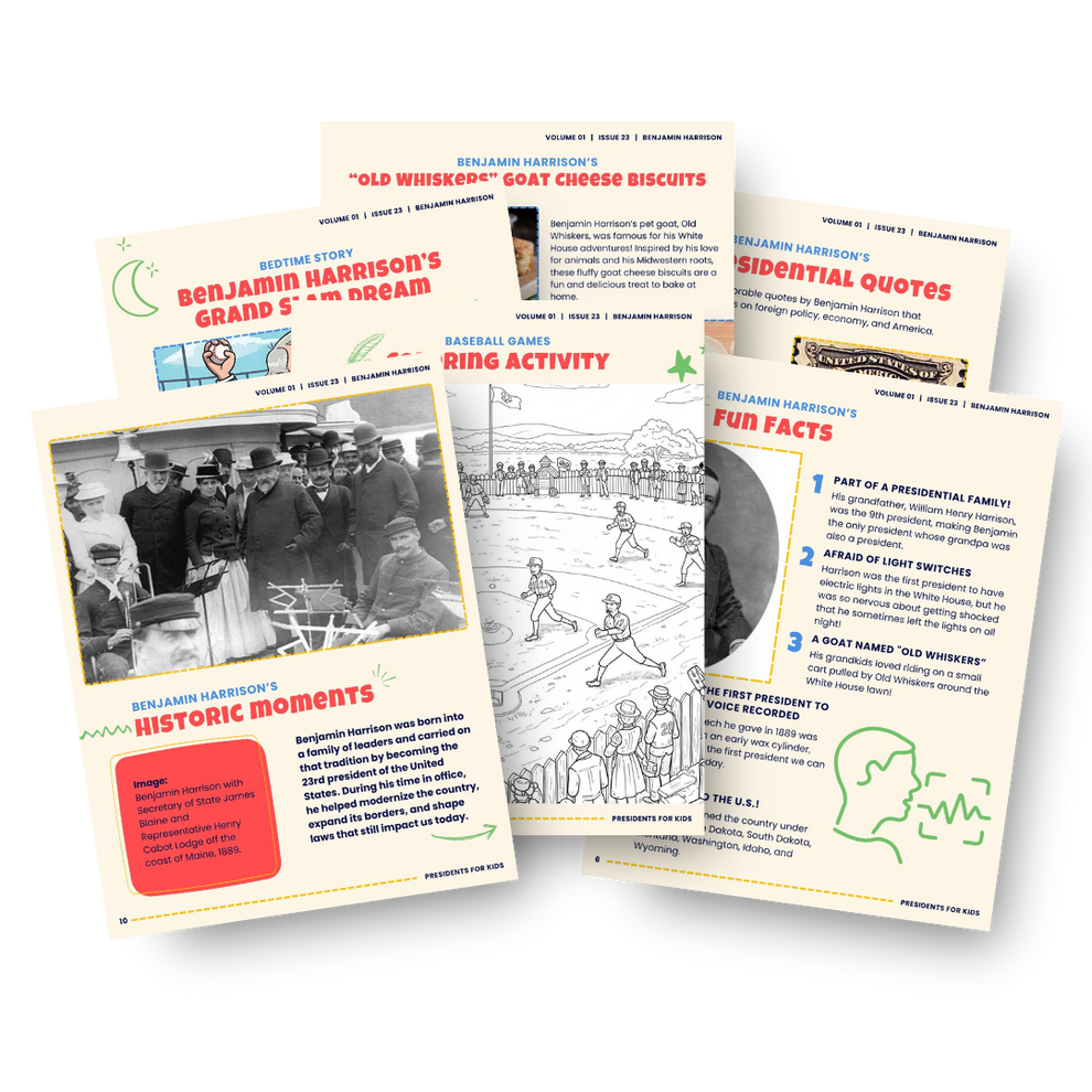 President Benjamin Harrison Book For Kids – Presidents For Kids