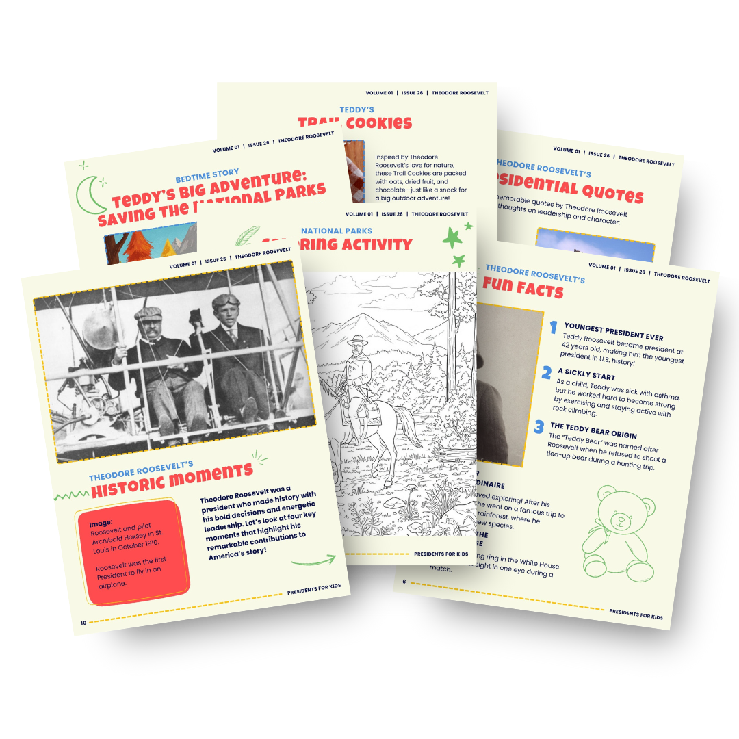 President Theodore Roosevelt Book For Kids – Presidents For Kids