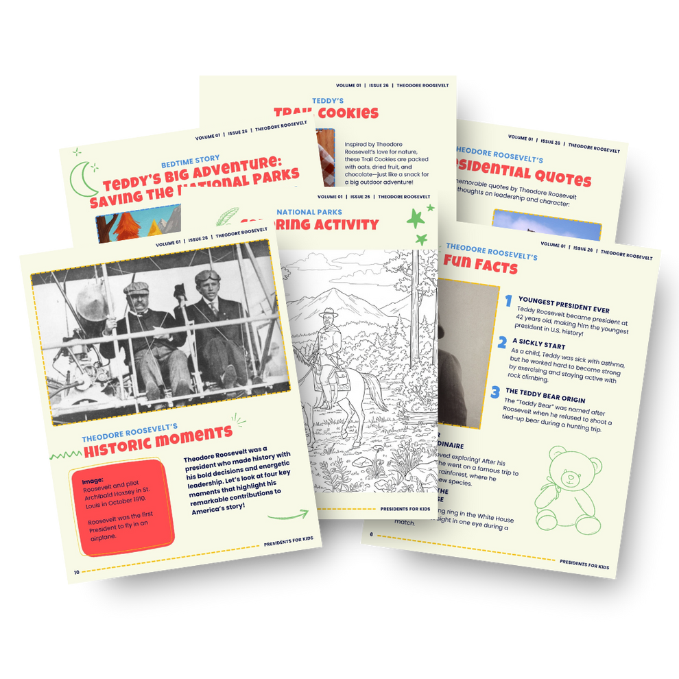 Theodore Roosevelt Activity Book for Kids (Ages 5-10) | Presidents For ...