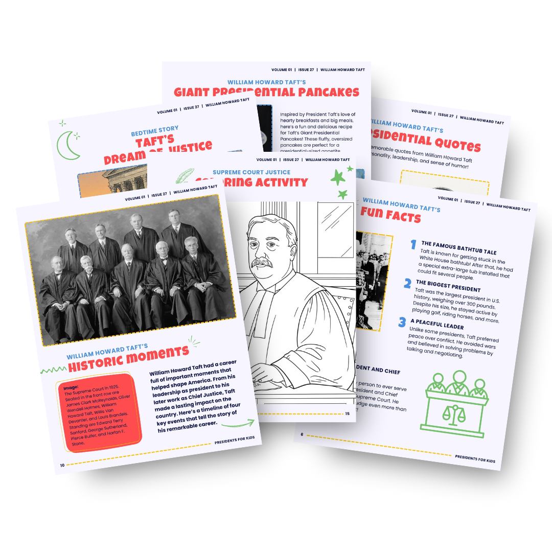 President William Howard Taft Book For Kids – Presidents For Kids