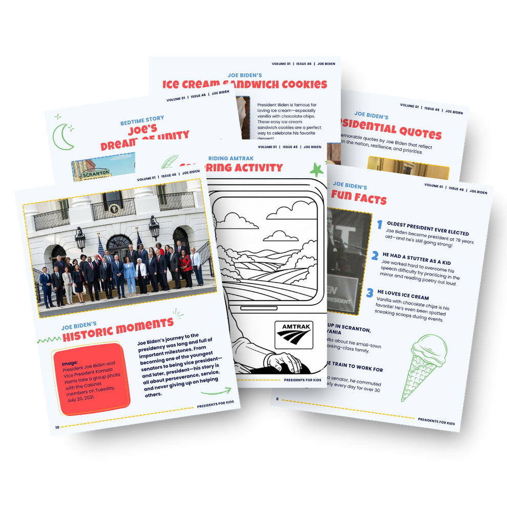 Joe Biden Activity Book for Kids (Ages 5-10) | Presidents For Kids ...