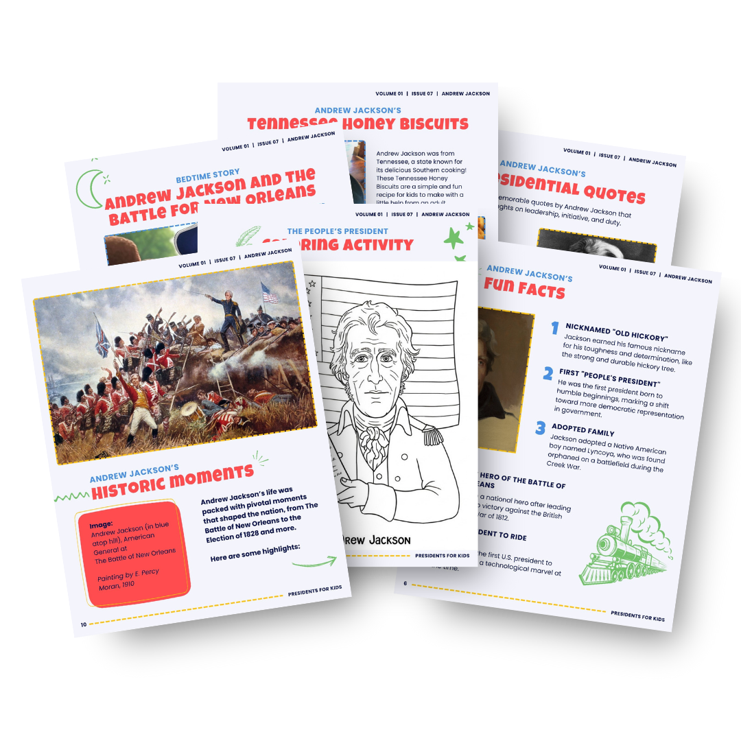 President Andrew Jackson Book For Kids – Presidents For Kids