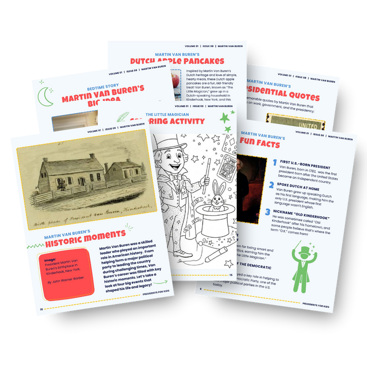 Martin Van Buren Activity Book for Kids (Ages 5-10) | Presidents For ...