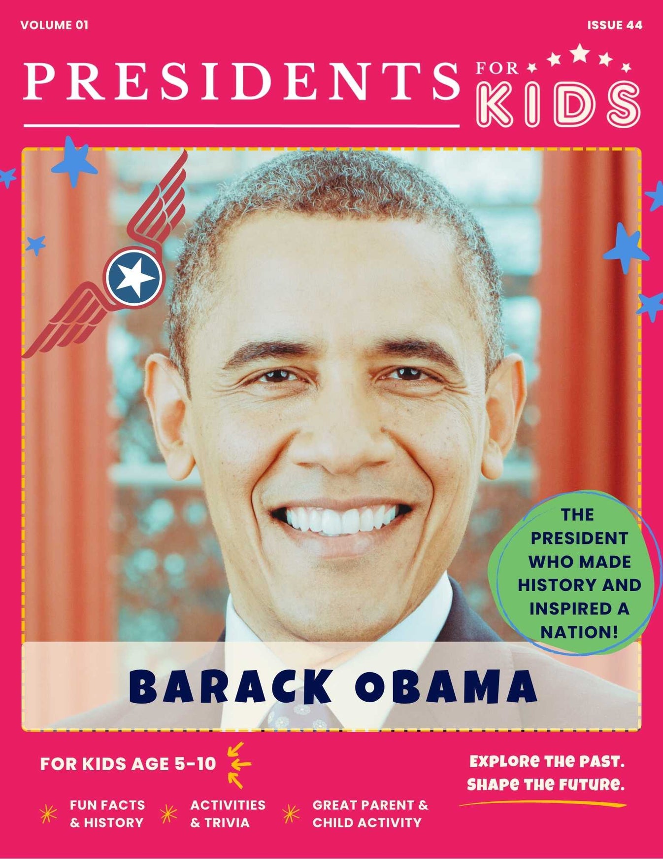 Barack Obama Activity Book for Kids (Ages 5-10) | Presidents For Kids ...
