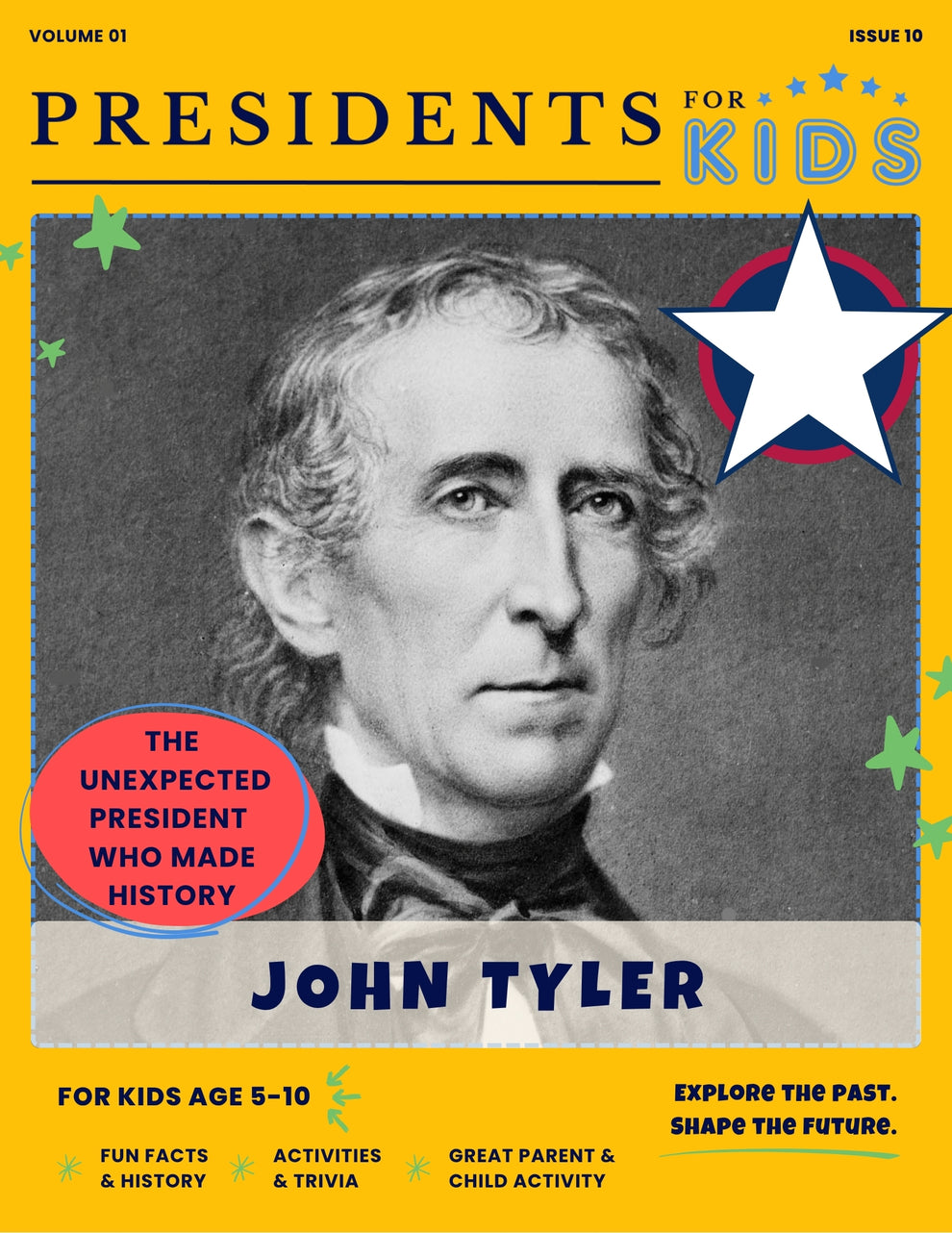 John Tyler Activity Book for Kids (Ages 5-10) | Presidents For Kids ...